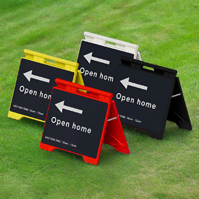 Open Home A Frame Sign with Durable Plastic Frame – easyaz